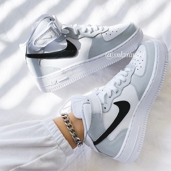 Nike | Shoes | Nike Custom Air Force Mid Sneakers | Poshmark